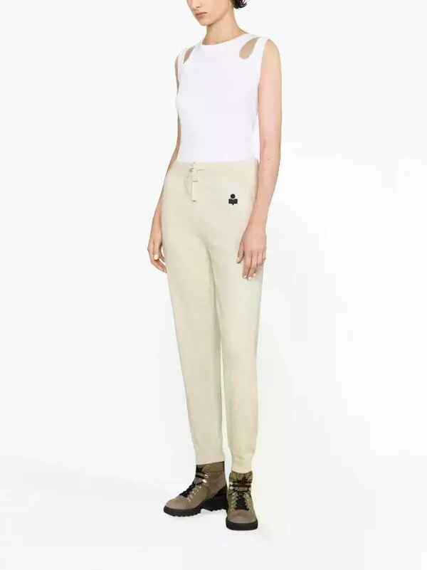 MARANT ETOILE Drawstring Knitted Trousers - Neutrals