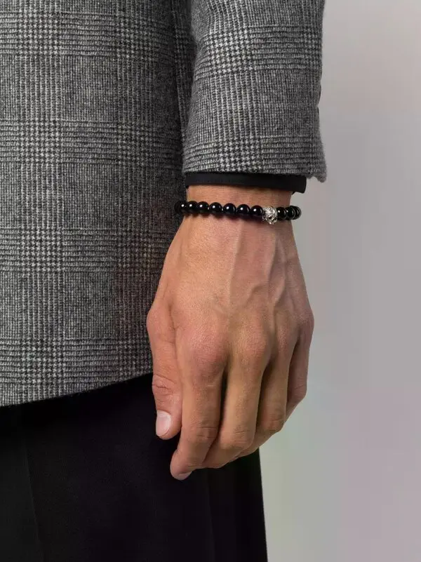 Emanuele Bicocchi Skull Detail Bead Bracelet
