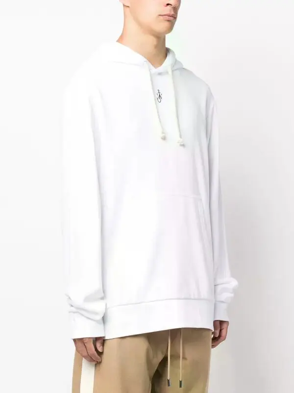 JW Anderson Anchor Embroidered Hoodie - White