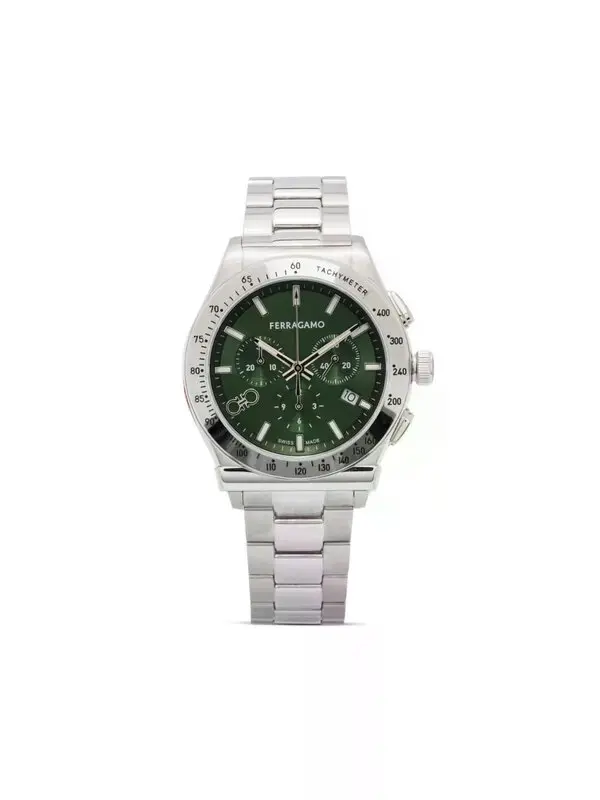 FERRAGAMO 1927 Chronograph Stainless Steel Watch - Green