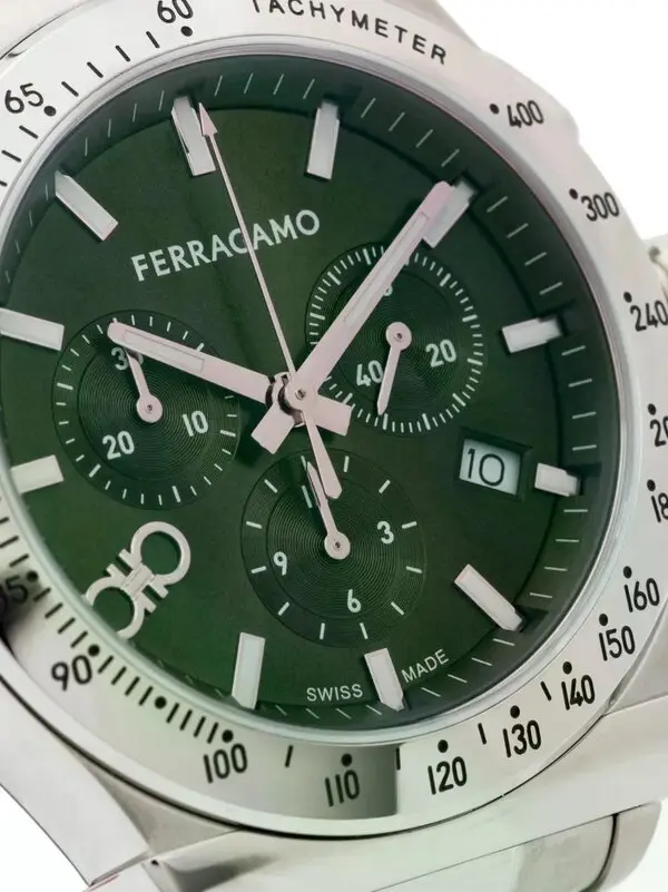 FERRAGAMO 1927 Chronograph Stainless Steel Watch - Green