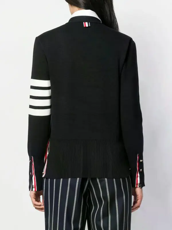Thom Browne Four-bar V-neck Cardigan