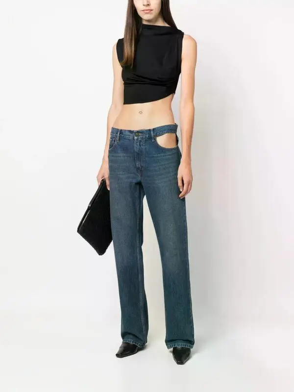 Gauchère Cut-out Straight-leg Jeans