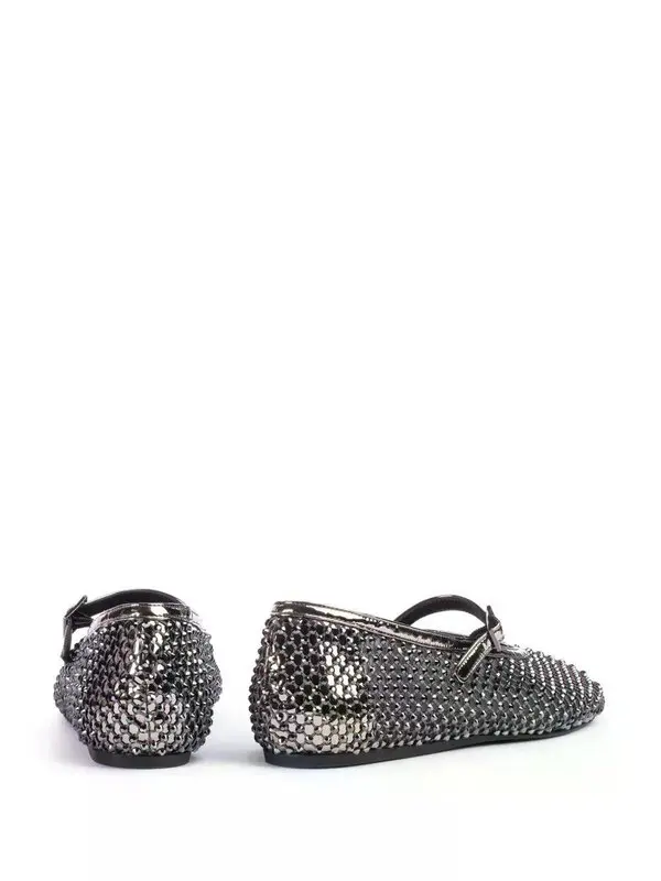 LE SILLA Gilda Crystal-embellished Ballerina Shoes - Silver