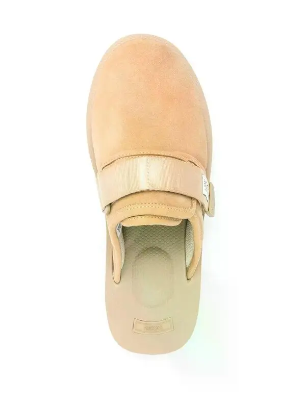 Suicoke Zavo-vs Touch-strap Suede Slippers - Brown