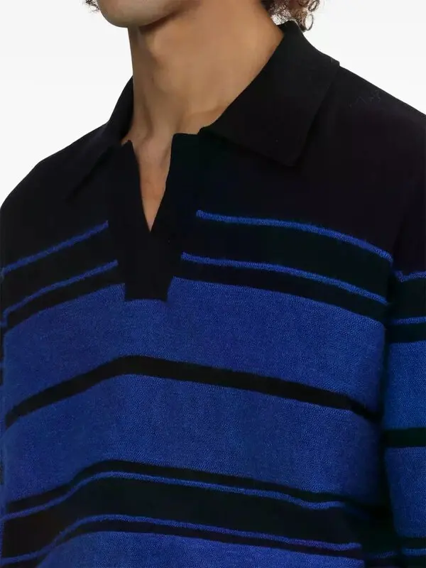 Sunnei Striped V-neck Long Sleeve Knit