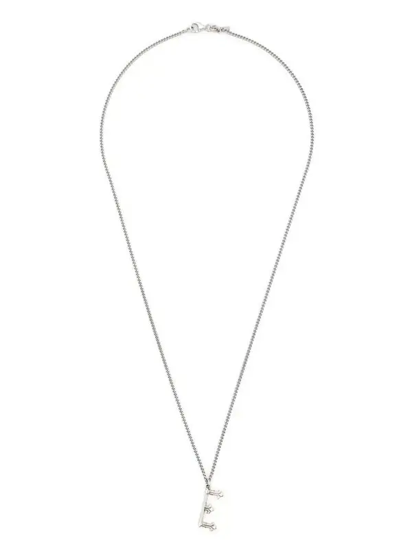 Emanuele Bicocchi Alphabet Pendant Necklace - Silver