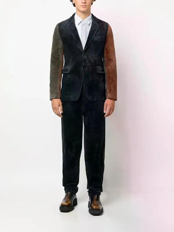 Comme Des Garçons Mid-rise Corduroy Trousers - Blue