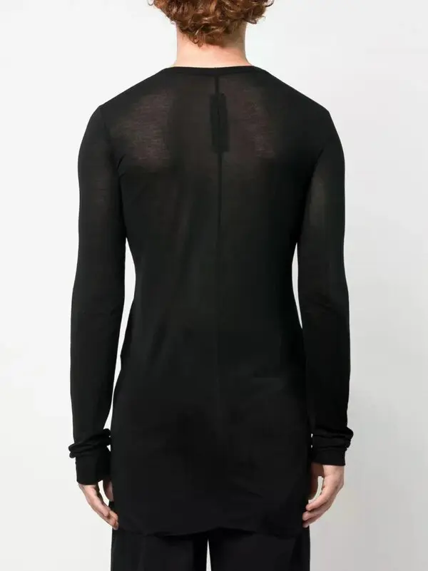 Rick Owens Long-sleeved Marl-knit T-shirt