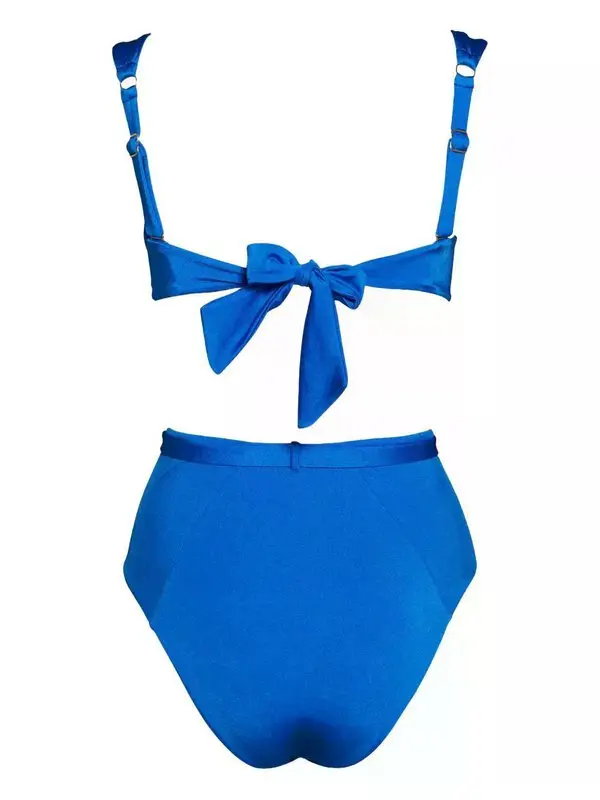 NOIRE SWIMWEAR Seashell Bandeau Bikini Set - Blue