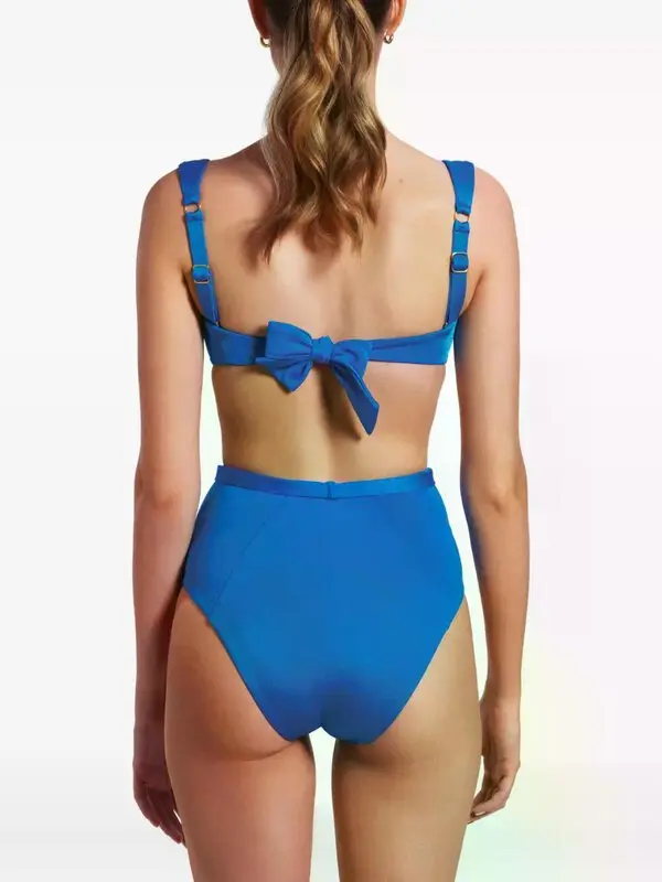 NOIRE SWIMWEAR Seashell Bandeau Bikini Set - Blue
