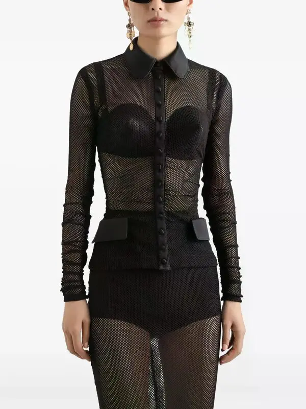 Dolce & Gabbana Mesh Button-up Shirt