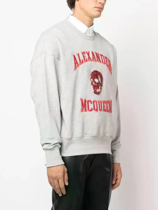 Alexander McQueen Logo-embroidered Cotton Hoodie