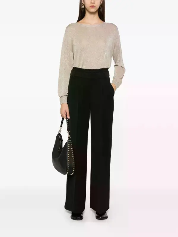 Liu Jo Crepe Layered Effect Straight-leg Trousers