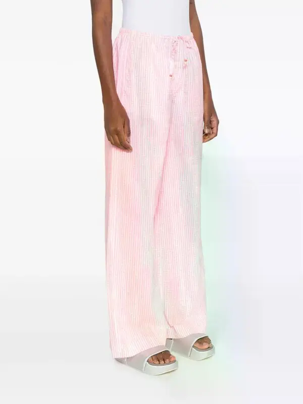 FORTE_FORTE Gingham Check Wide-leg Trousers