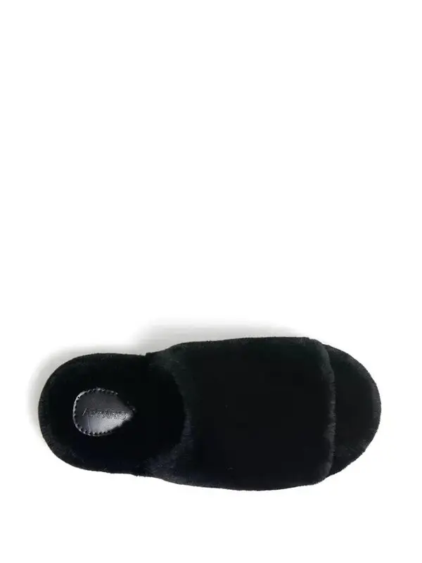 Apparis Dillon Faux-fur Slippers - Black
