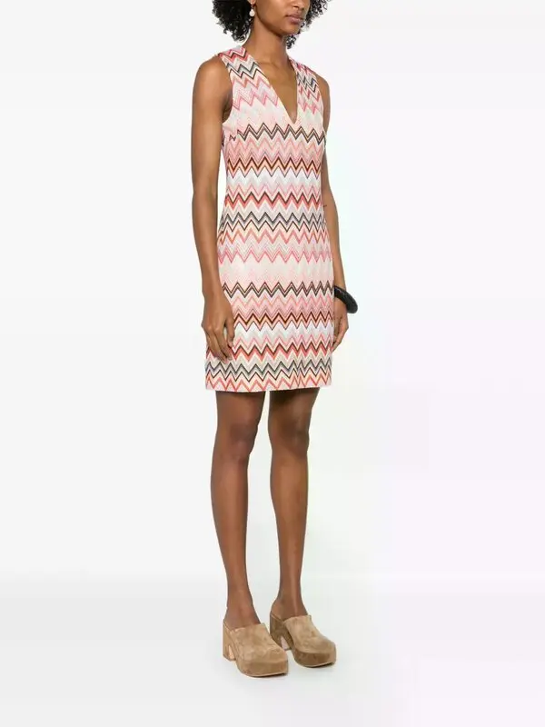 Missoni Zigzag V-neck Mini Dress