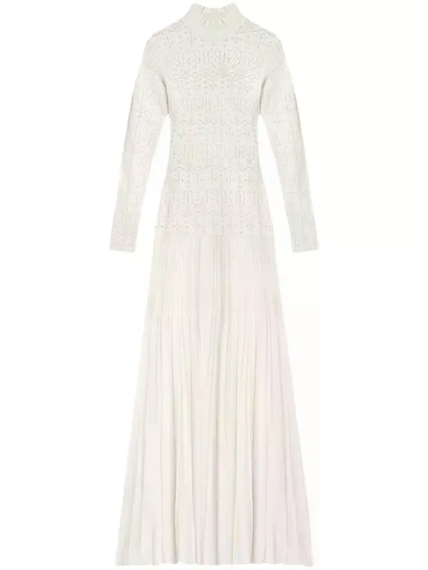 Isabel Marant Étoile Gisole Knitted High Neck Maxi Dress - White