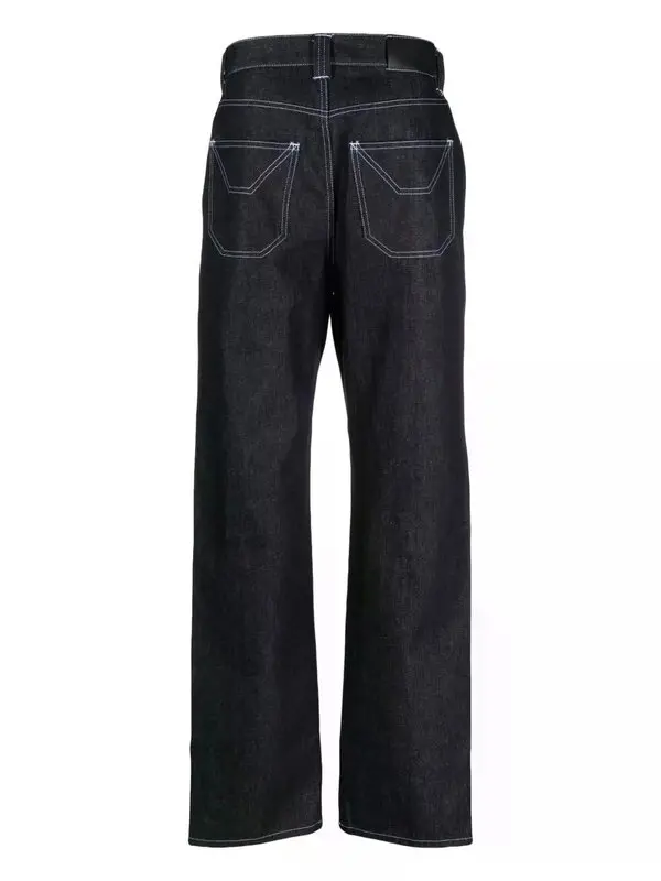 WINNIE N.Y.C Contrast Stitching Straight Leg Jeans