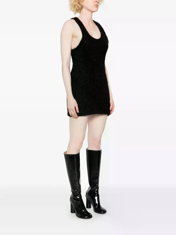 IOANA CIOLACU Textured Finish Mini Dress - Black