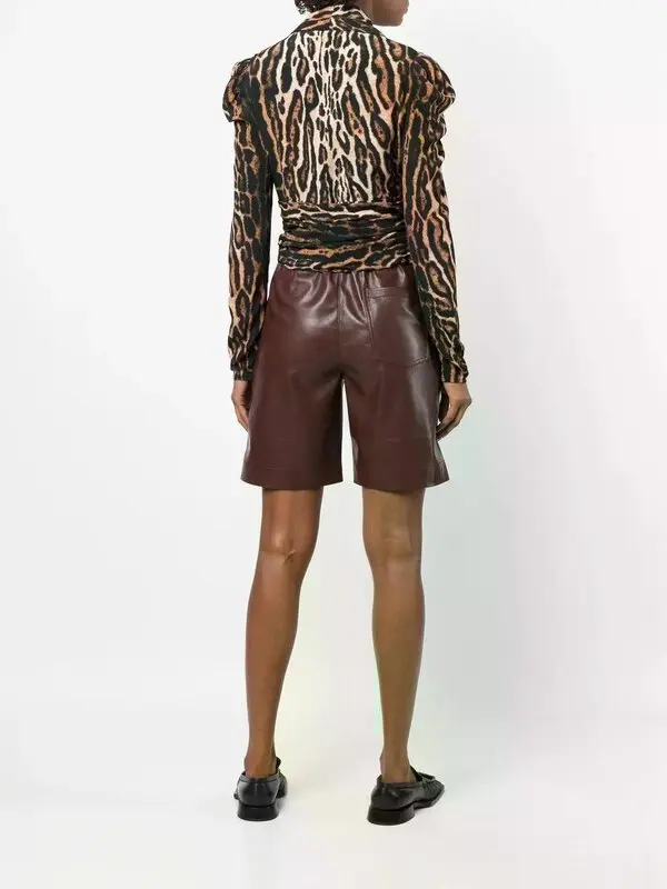Proenza Schouler Leopard-print Crepe De Chine V-neck Top