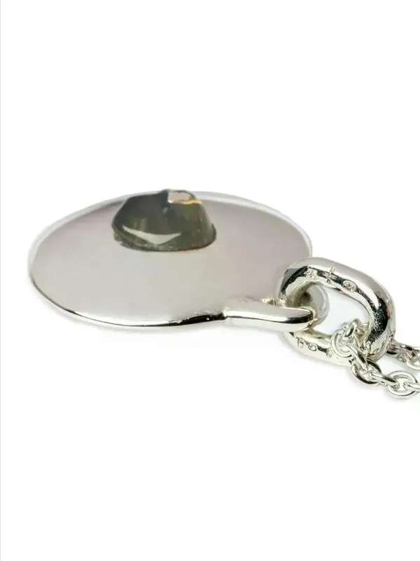 PARTS OF FOUR Disk Pendant Necklace With Opal Stone - Silver