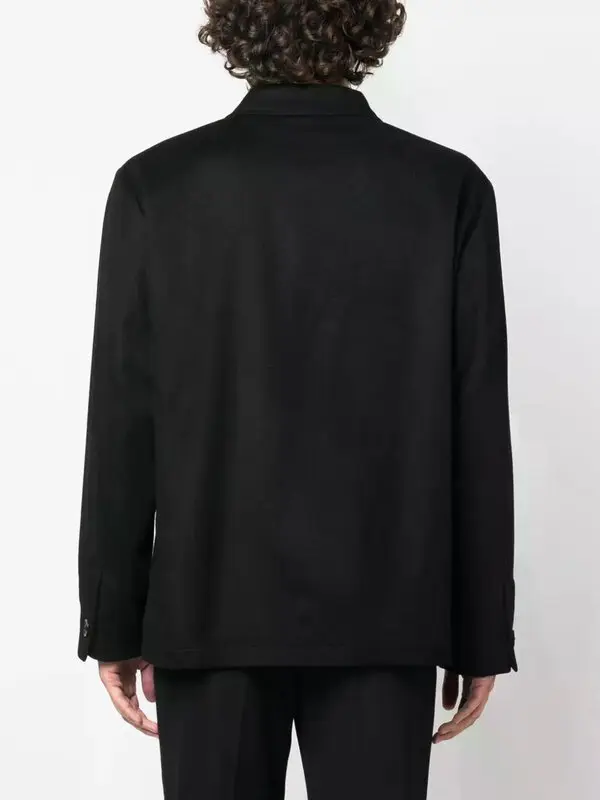 LARDINI Button-up Wool-blend Shirt Jacket