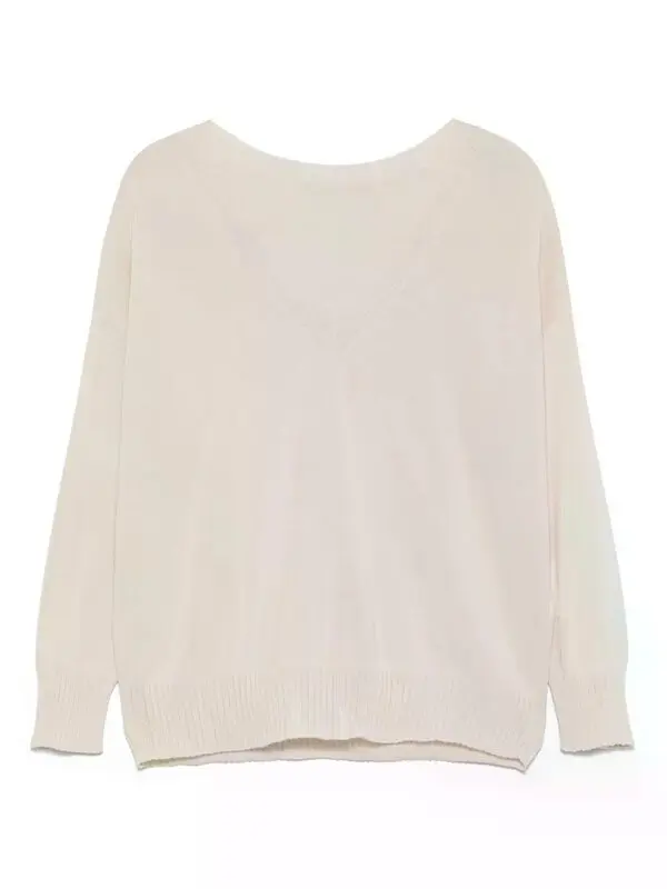 LE TRICOT PERUGIA Cotton V-neck Pullover