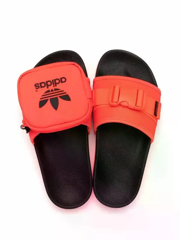 Adidas Pouchylette Flat Slides - Orange