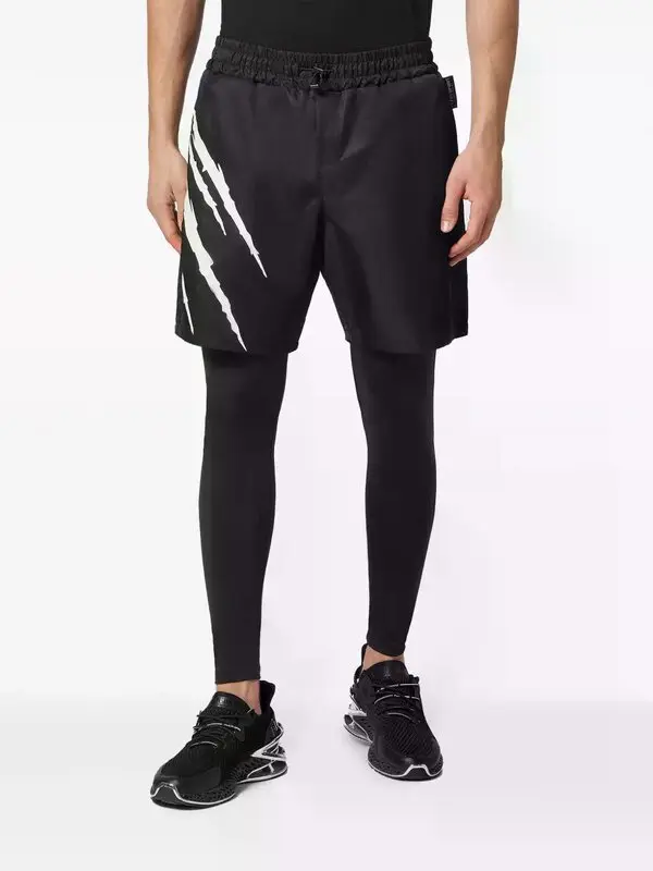 PLEIN SPORT Graphic-print Layered Track Pants
