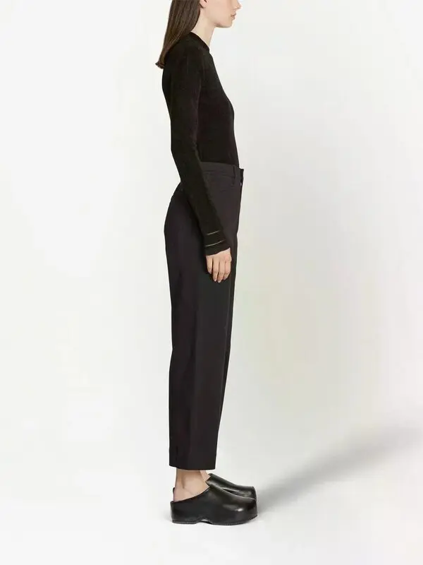 Proenza Schouler White Label Cropped Wide-leg Culottes - Black