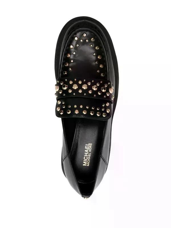 Michael Kors Rocco Astor Stud-embellished Leather Loafers