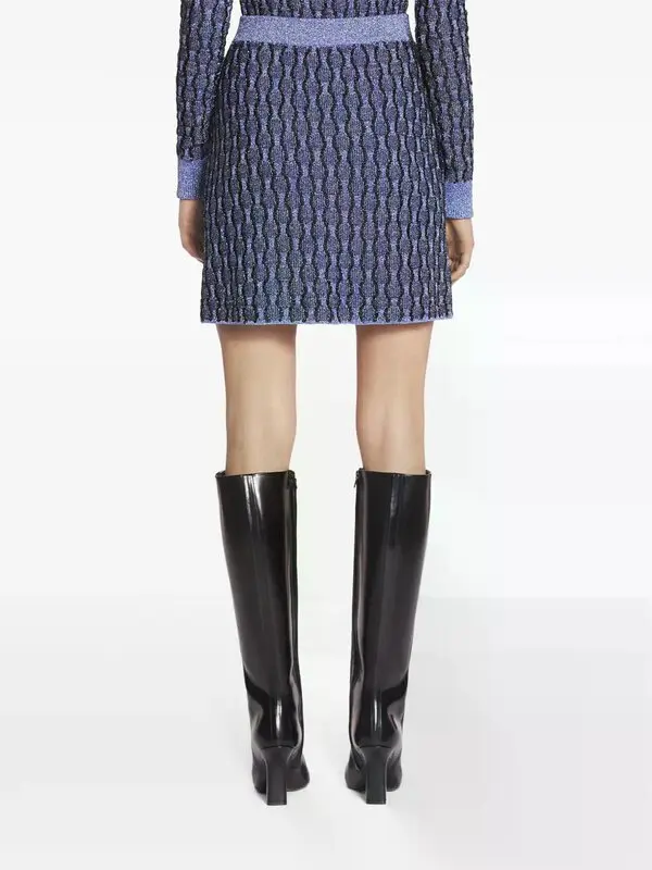 LANVIN Patterned Intarsia-knit Mini Skirt