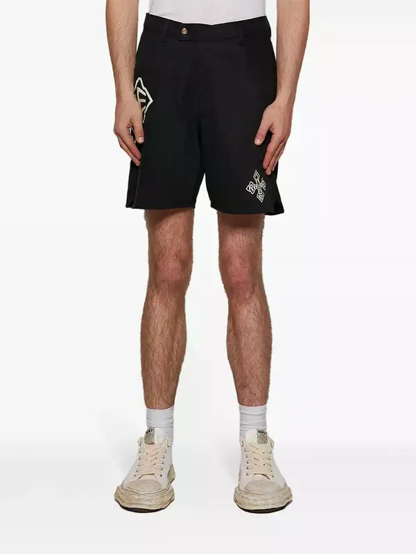 Rhude Cross-logo Twill Shorts