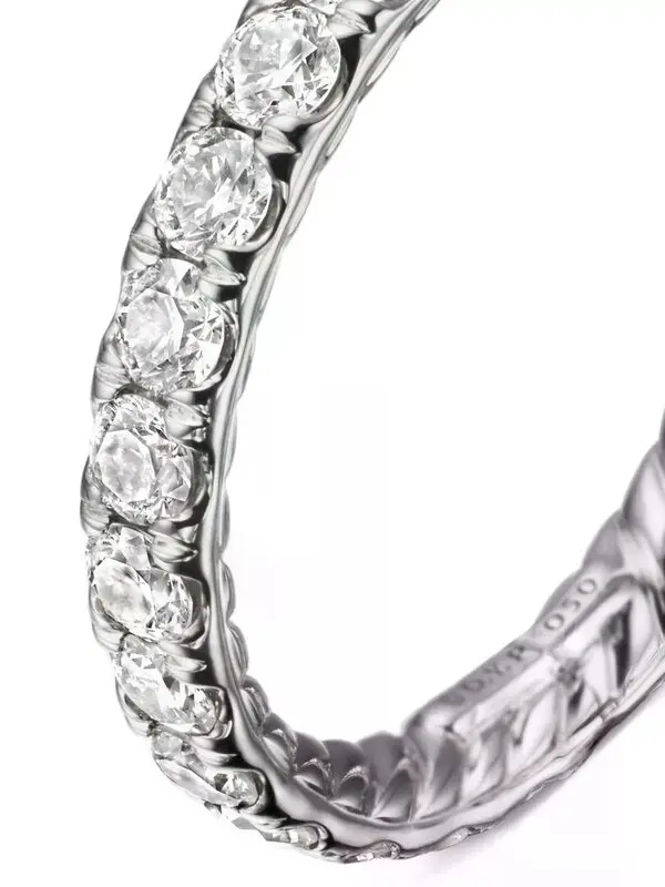 David Yurman Platinum Pavé-set Diamond Band Ring