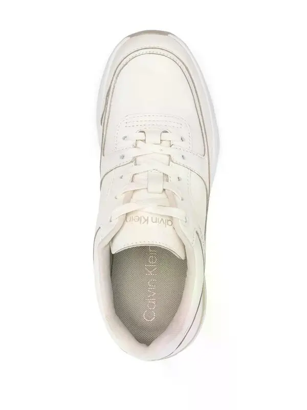 Calvin Klein Panelled Logo Embroidered Sneakers
