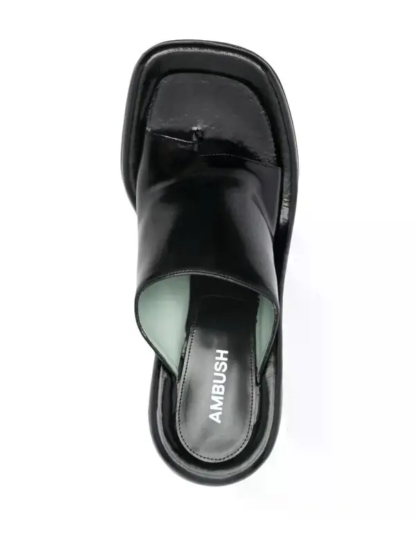 AMBUSH Leather Block Heel Sandals
