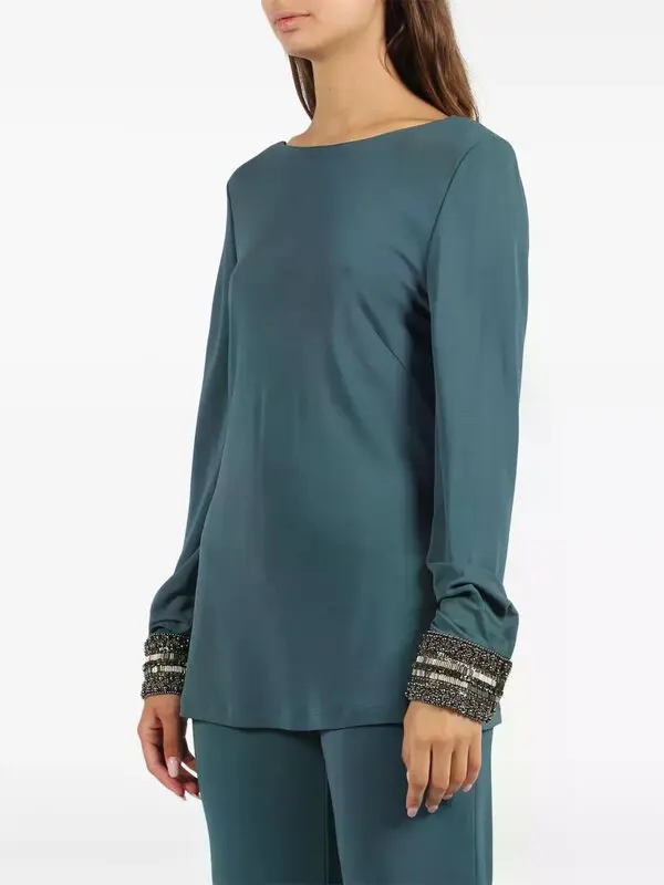 Alberta Ferretti Embroidered Cuffs Blouse