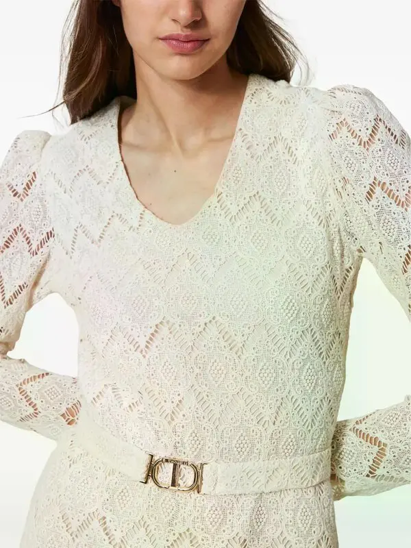 TWINSET Macramé Lace Mini Dress