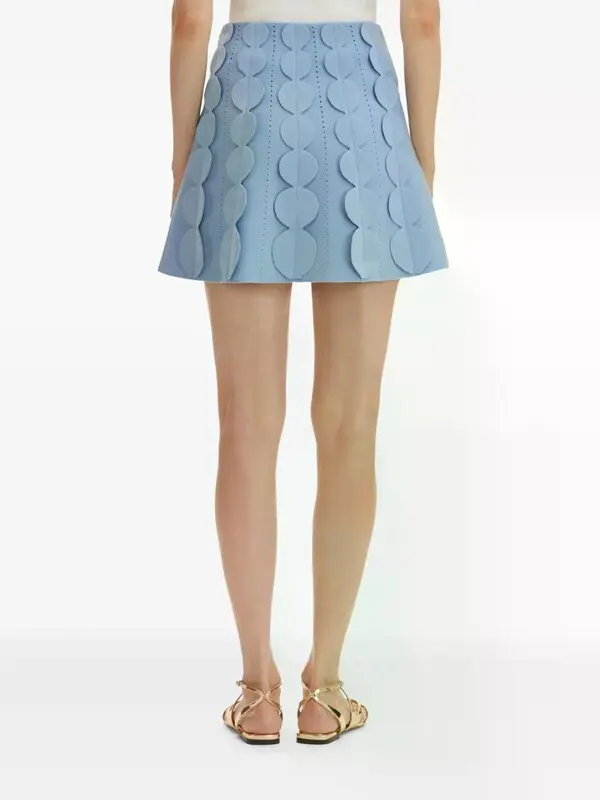 Oscar De La Renta Geometric Circle Knitted Skirt