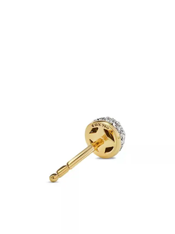 David Yurman 18kt Yellow Gold Petite Pavé Diamond Stud Earrings