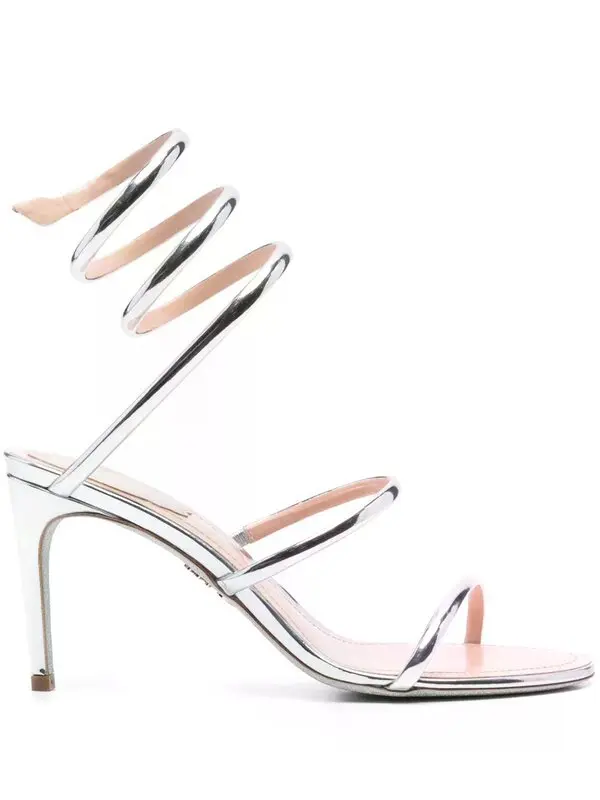 Rene Caovilla 80mm Cleo Sandals - Silver
