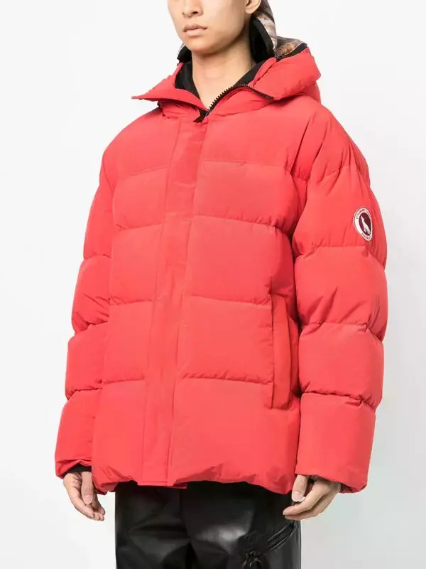 DOUBLET Padded Animal Motif-hoodie Jacket - Red