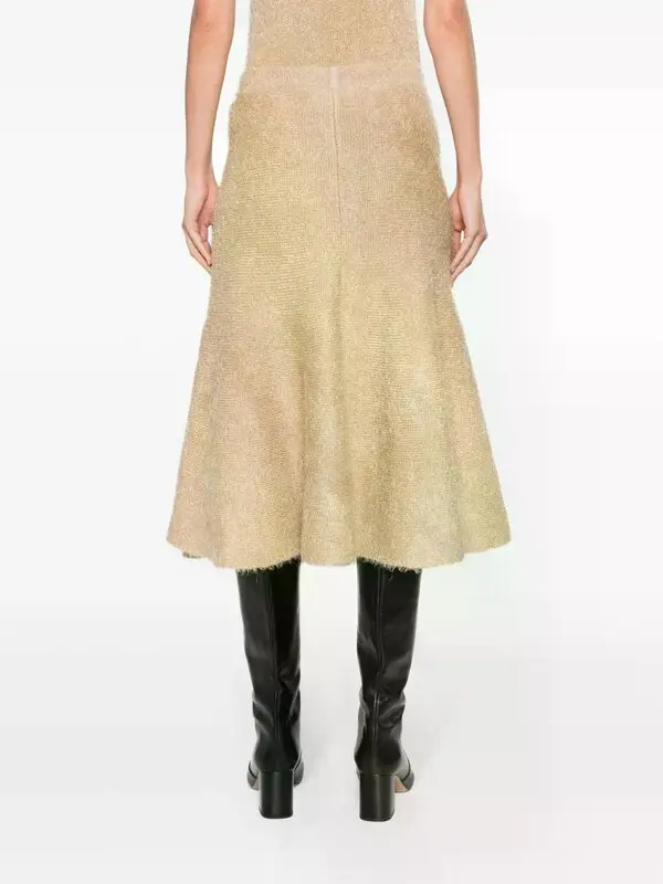 Khaite Cadence A-line Skirt - Neutrals