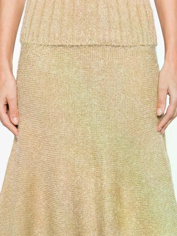Khaite Cadence A-line Skirt - Neutrals