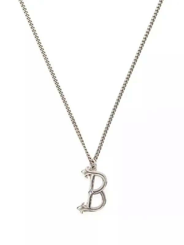 Emanuele Bicocchi Sterling Letter B Pendant Necklace - Silver