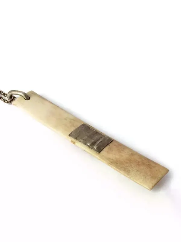 PARTS OF FOUR Sterling Plate Slab Bone Pendant Necklace