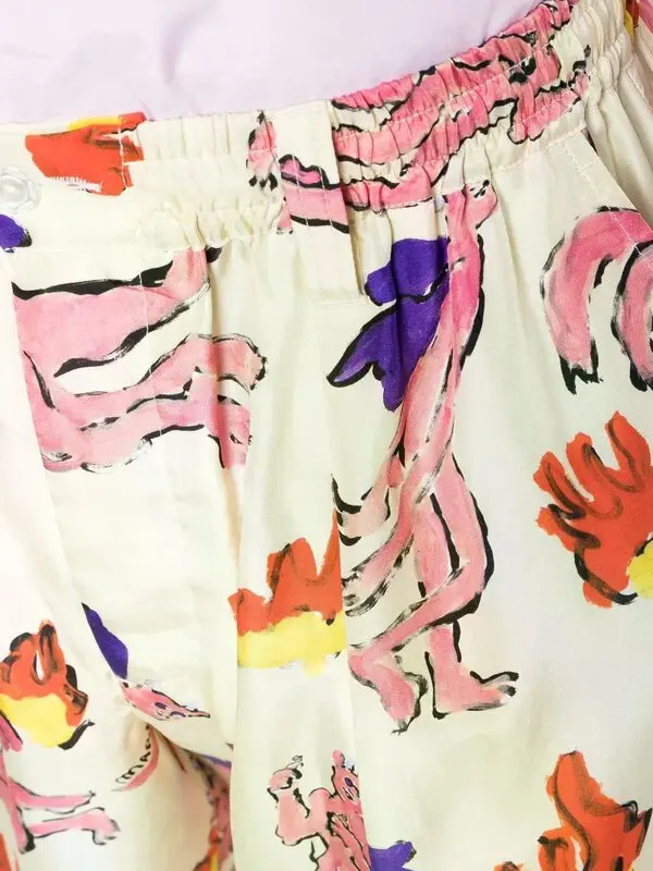 Marni Graphic-print Silk Cotton Blend Bermuda Shorts