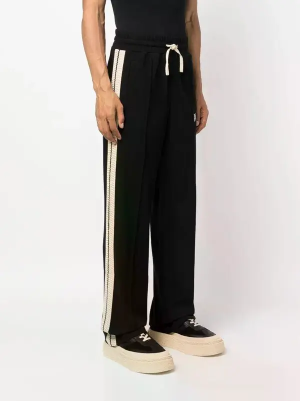 Palm Angels Monogram-embroidered Track Pants - Black