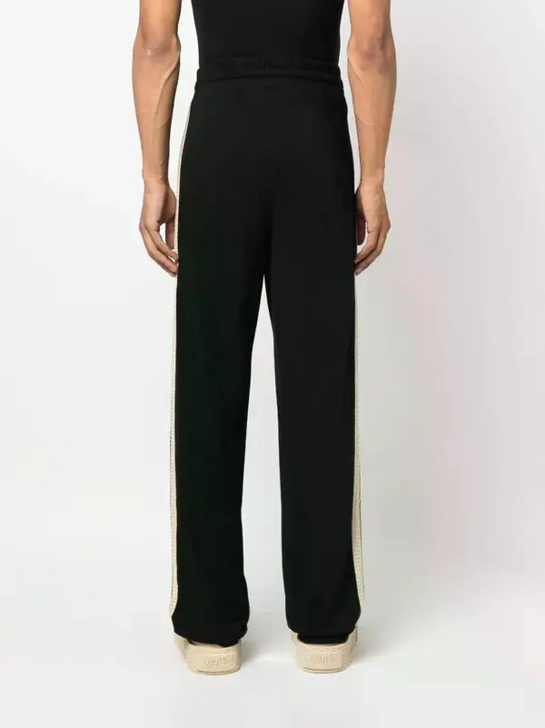 Palm Angels Monogram-embroidered Track Pants - Black